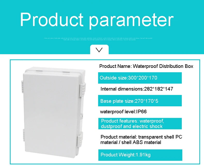 New Industrial Distribution Box Plastic Waterproof Hinged Box Ip66 Multifunctional High-quality ...