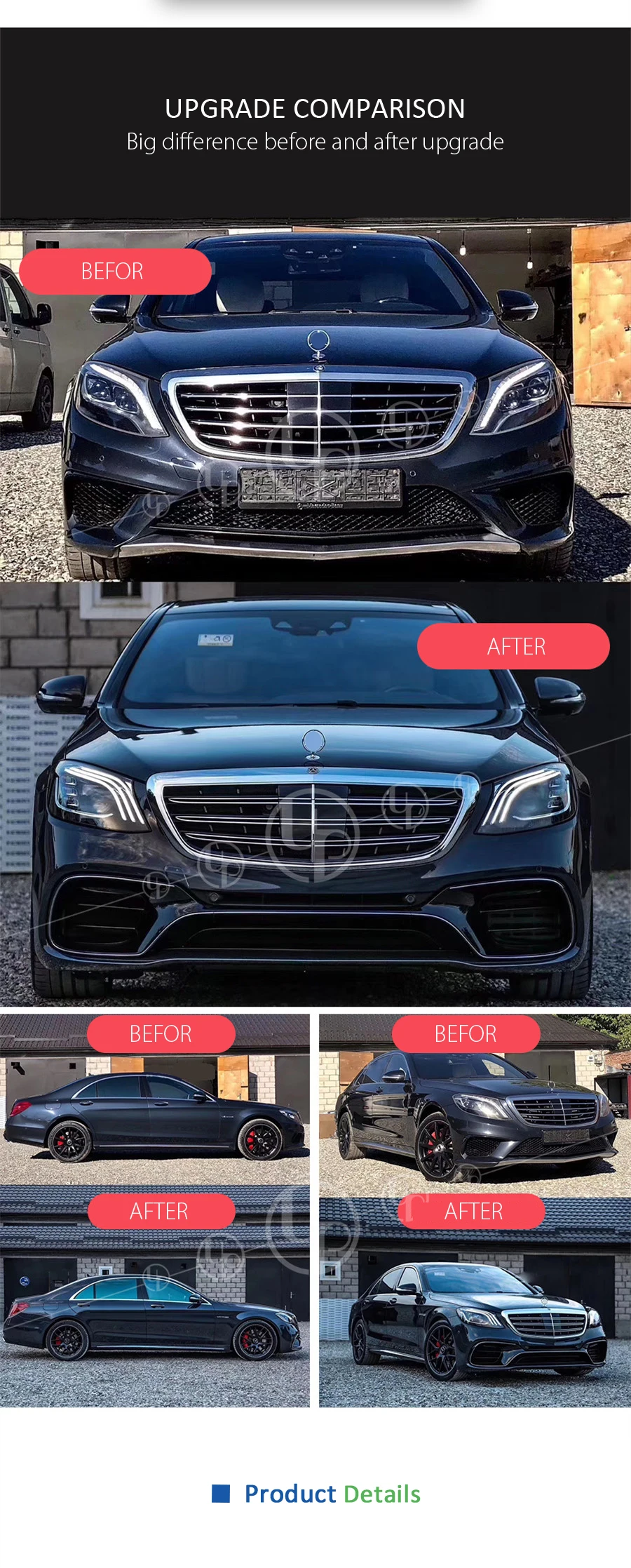 Auto Parts Car Bodykit Full Body Kit Upgrade S63 Modified Facelift for ...