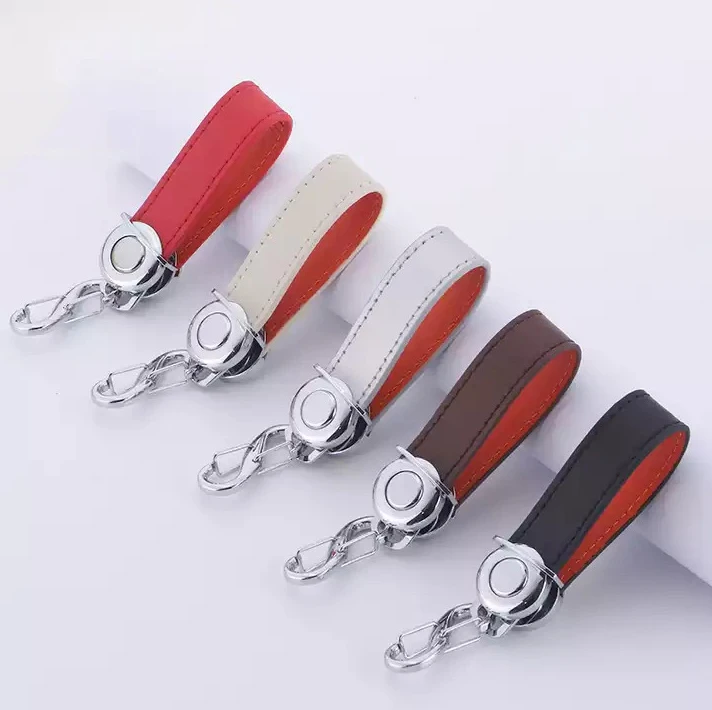 High Quality Blank Leather Custom Keychains With Engraved Logo Braided ...