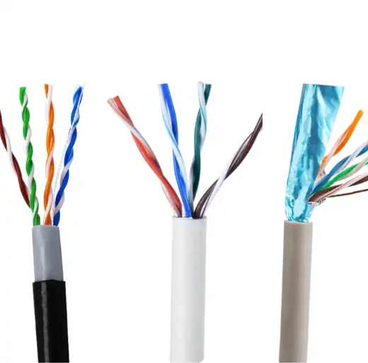 Stp Shielded Twisted 4 Pairs 24awg Solid Copper Conductor Cat5e Cable ...