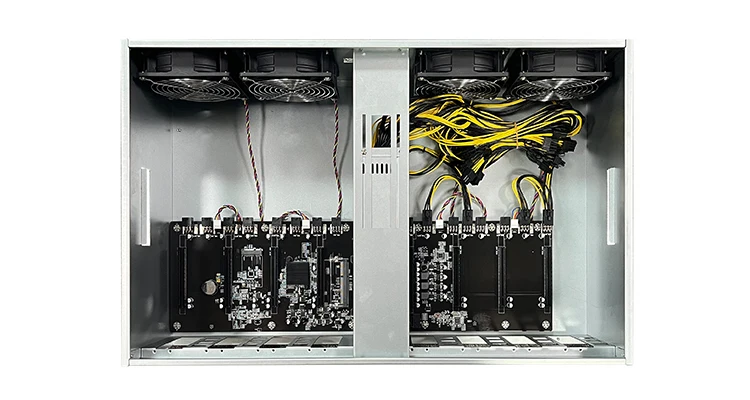 8 Gpu Case Server Case 847 Hm65 Graphic Card Case Box 8 Gpu Led Display ...