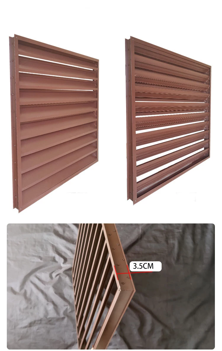 Single-layer Rainproof Air Inlet Ventilation Black Aluminium Louver ...