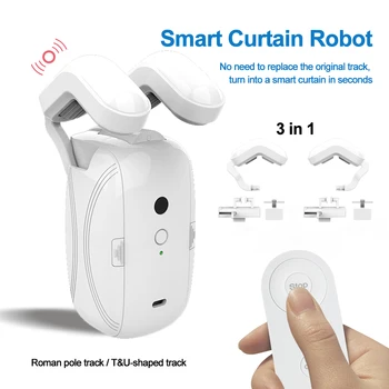 3 In 1 Smart Tuya Wifi Automatic Curtain Opener Voice Control Electric ...