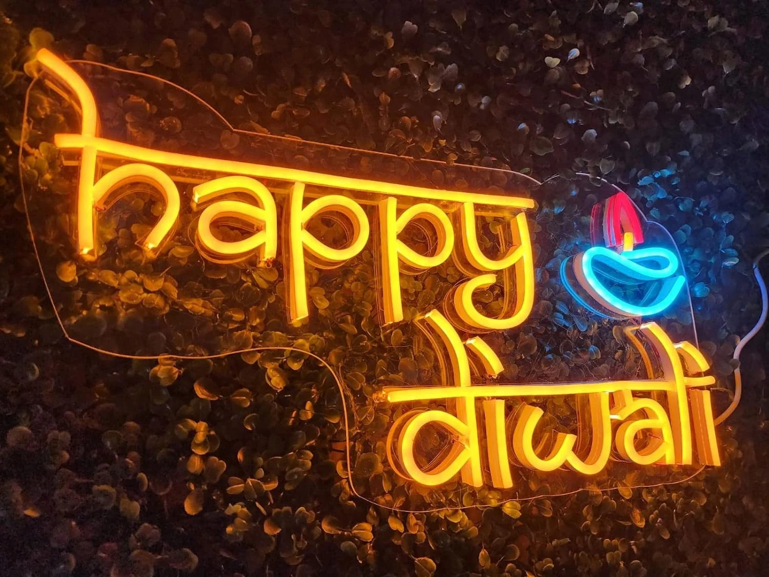 Diwali Neon Lights Sign LED String Light - Happy Diwali Decor