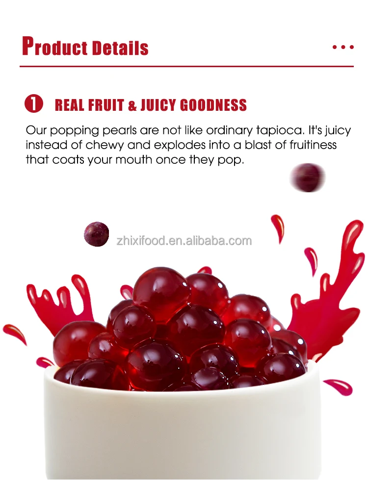 Grape Flavor Popping Boba Pearls Fruit Juice Balls - Buy Grape Flavor ...