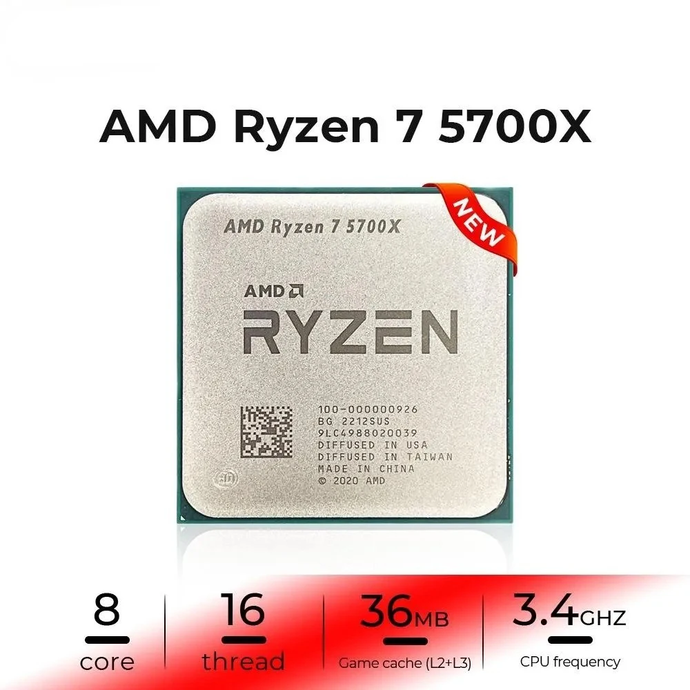 AMD R7 5700X 8-Core 16-Thread Processor for Desktop