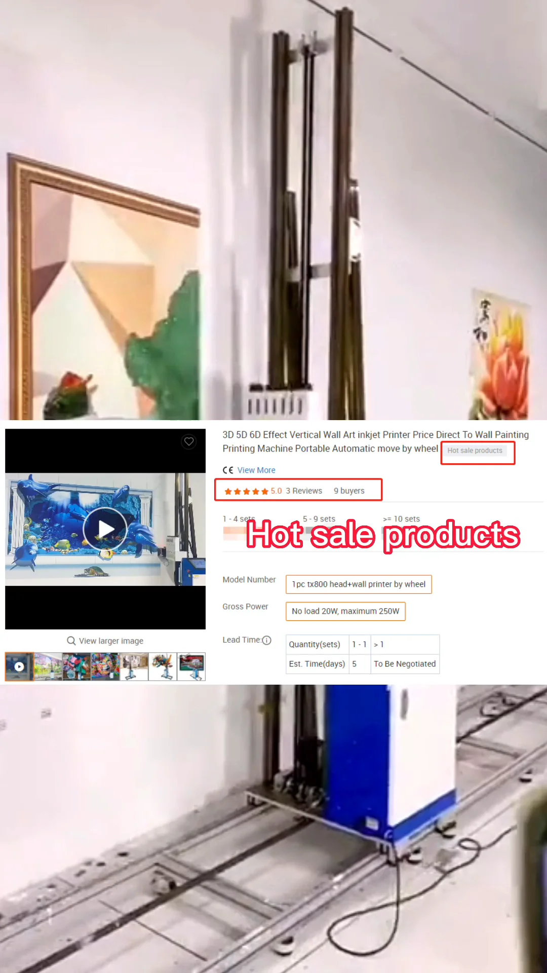 High Speed 3d Wall Printer With Rail And Wheel For Background Outdoor ...