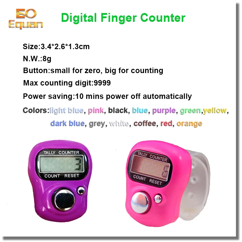 Wholesale Plastic LCD Finger Counter Tasbih Digital Electronic Tally ...