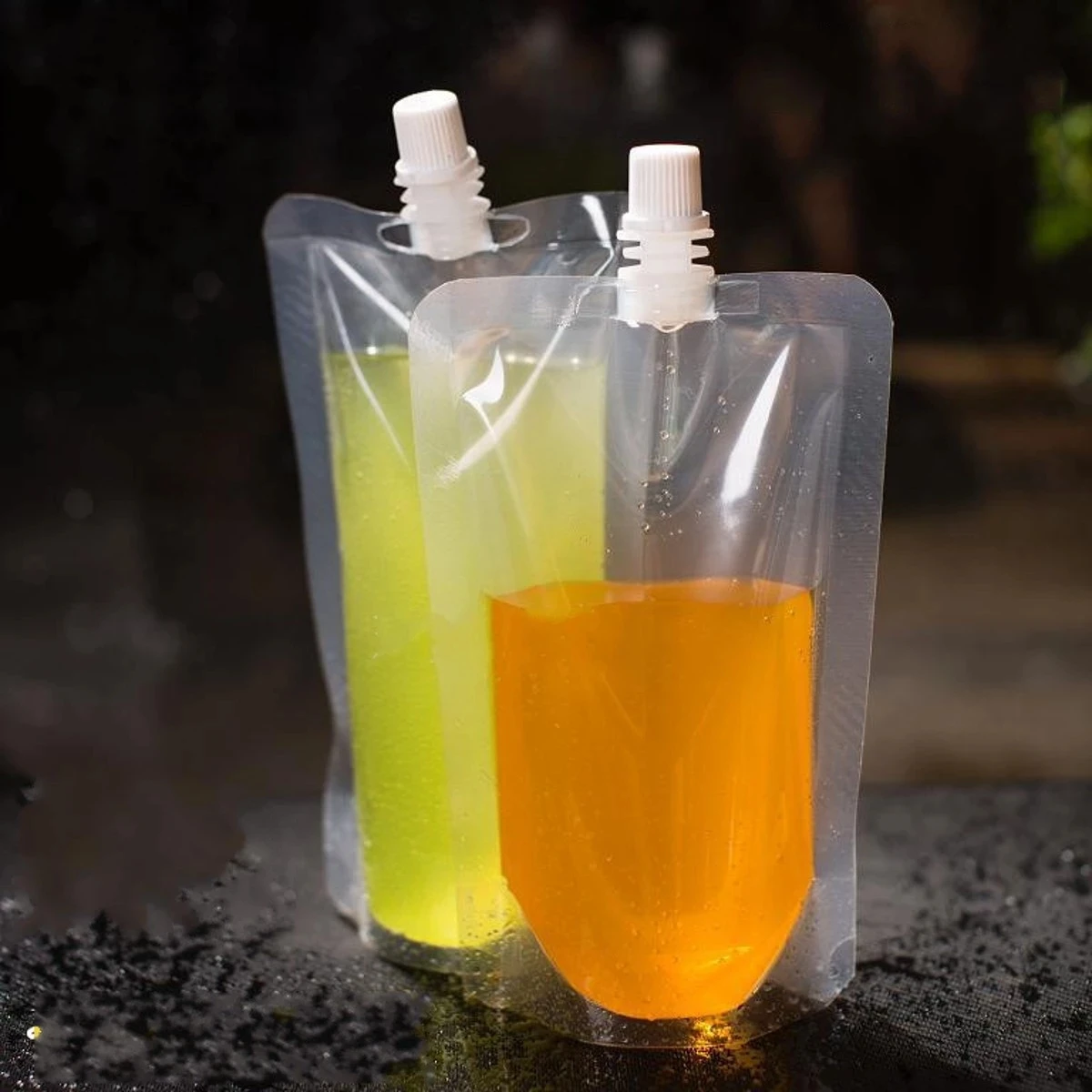 100pcs 250ml Stand up Spout Beverage Bags - Perfect for Parties