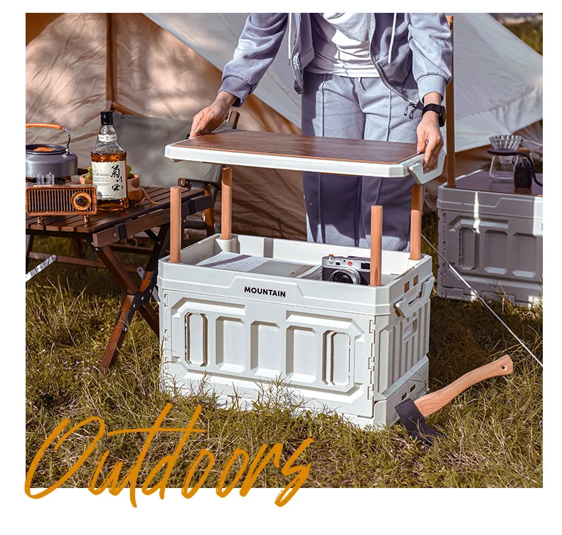 Bafuluo Large Movable Car Kitchen Storage Camp Mobile Box Bins Trailer ...