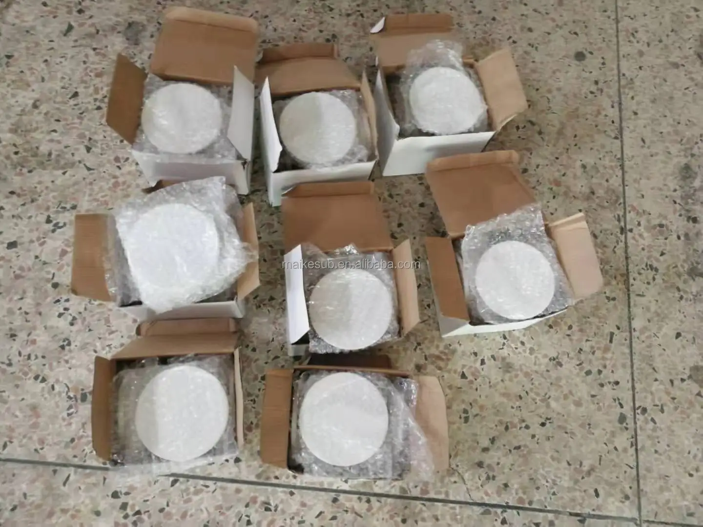 Round Shape 24 Pack Sublimation Blanks Coaster For Drinks With Metal ...