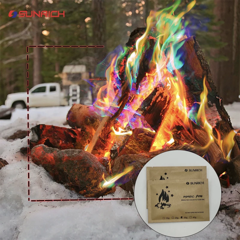 Factory 30g Magic Color Fire Campfire Colourful For Fireplace Bonfire ...