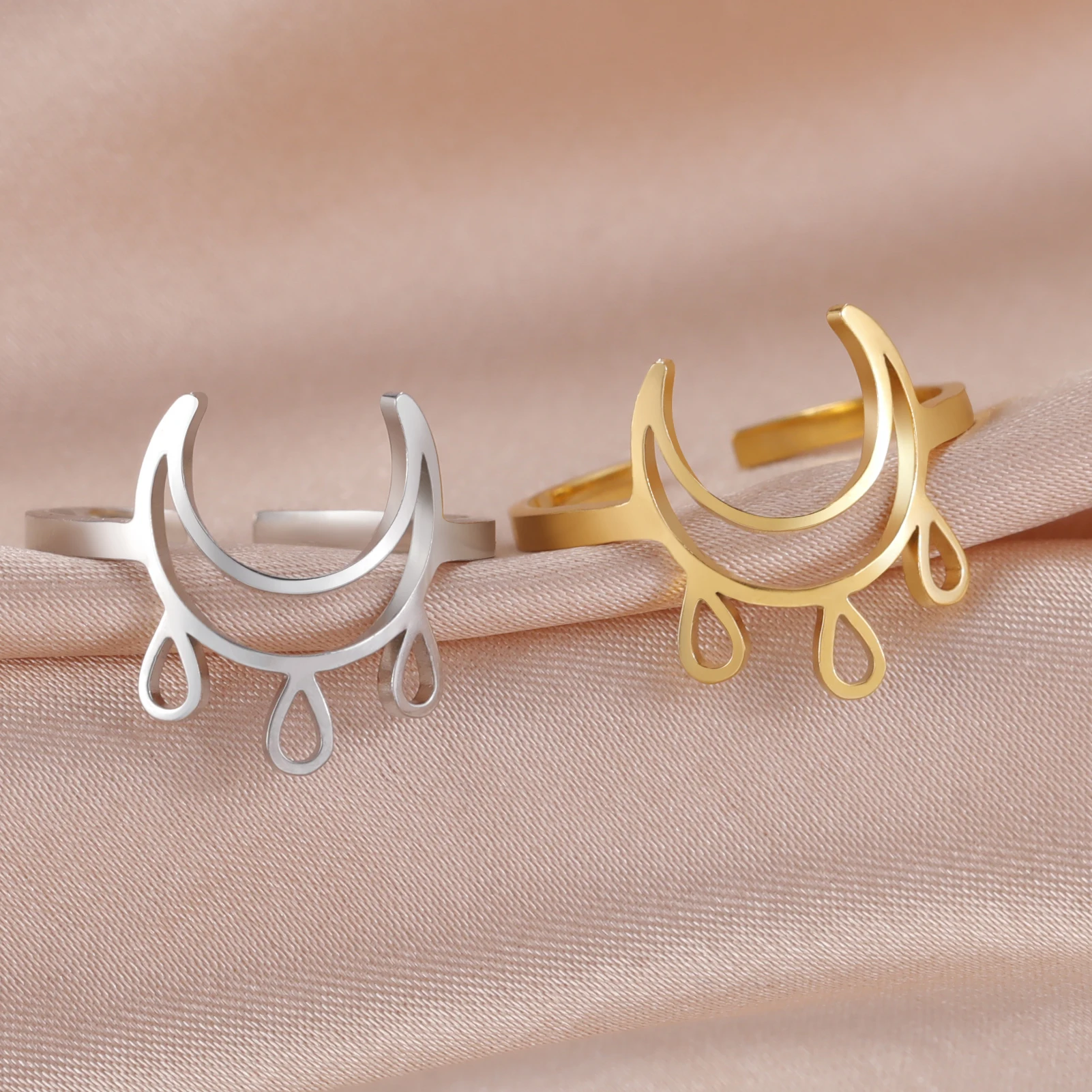 Wholesale Blessing Pray Ring Stainless Steel Adjustable Open Finger ...