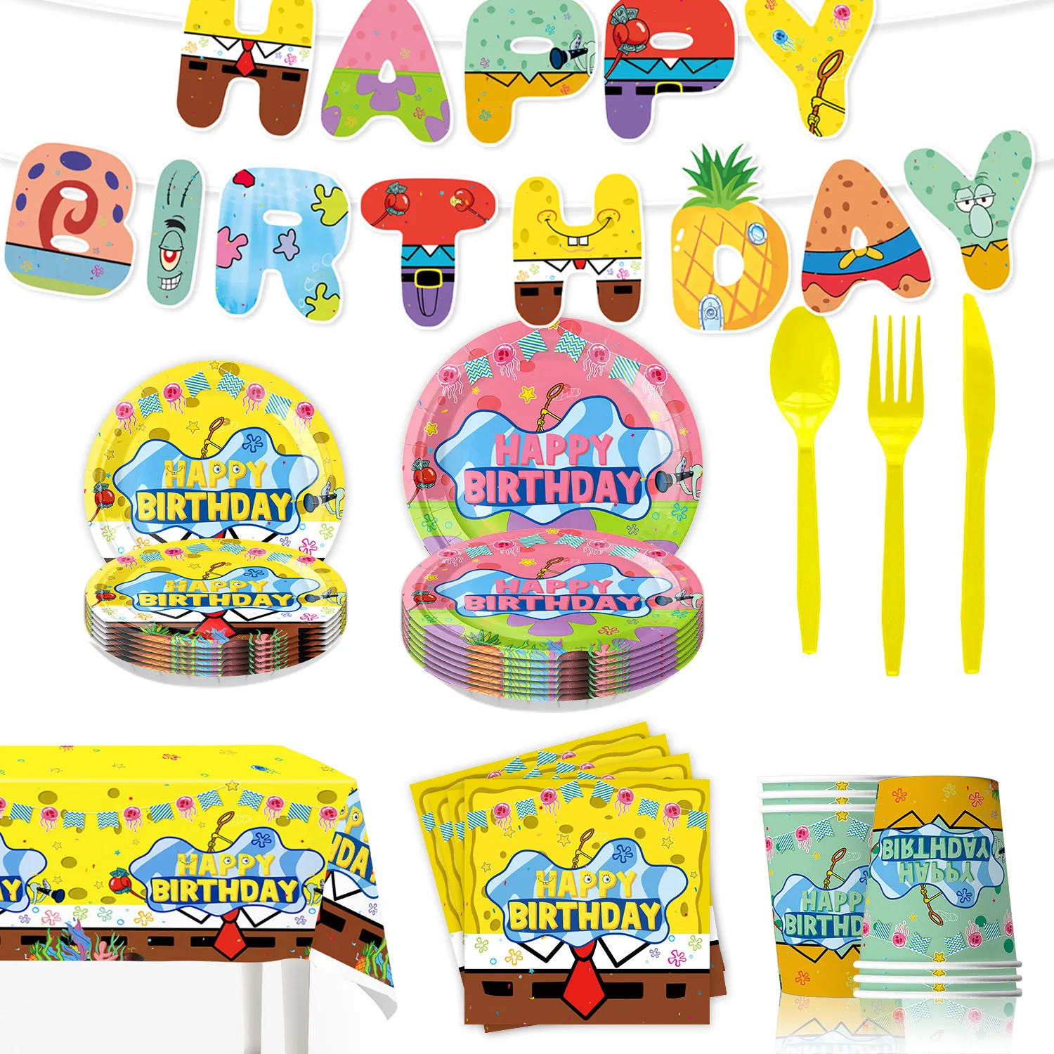 Spongebob Cake Decorations 10 SpongeBob SquarePants Paper Plates - Kids ...
