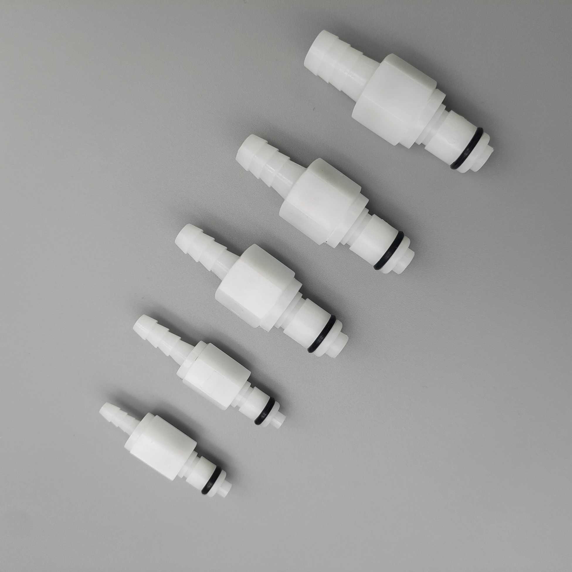 Cpc Smc Quick Connector White Pom 1/16 1/8 Inch Hose Barb Valved Panel ...
