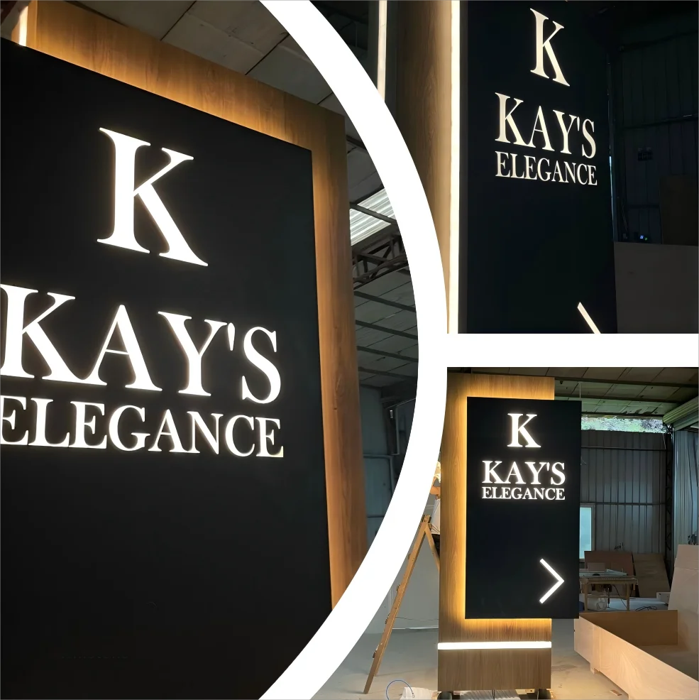 Pylon Led Lighted Wayfinder Signs Wayfinding Signs Illuminated Mall ...