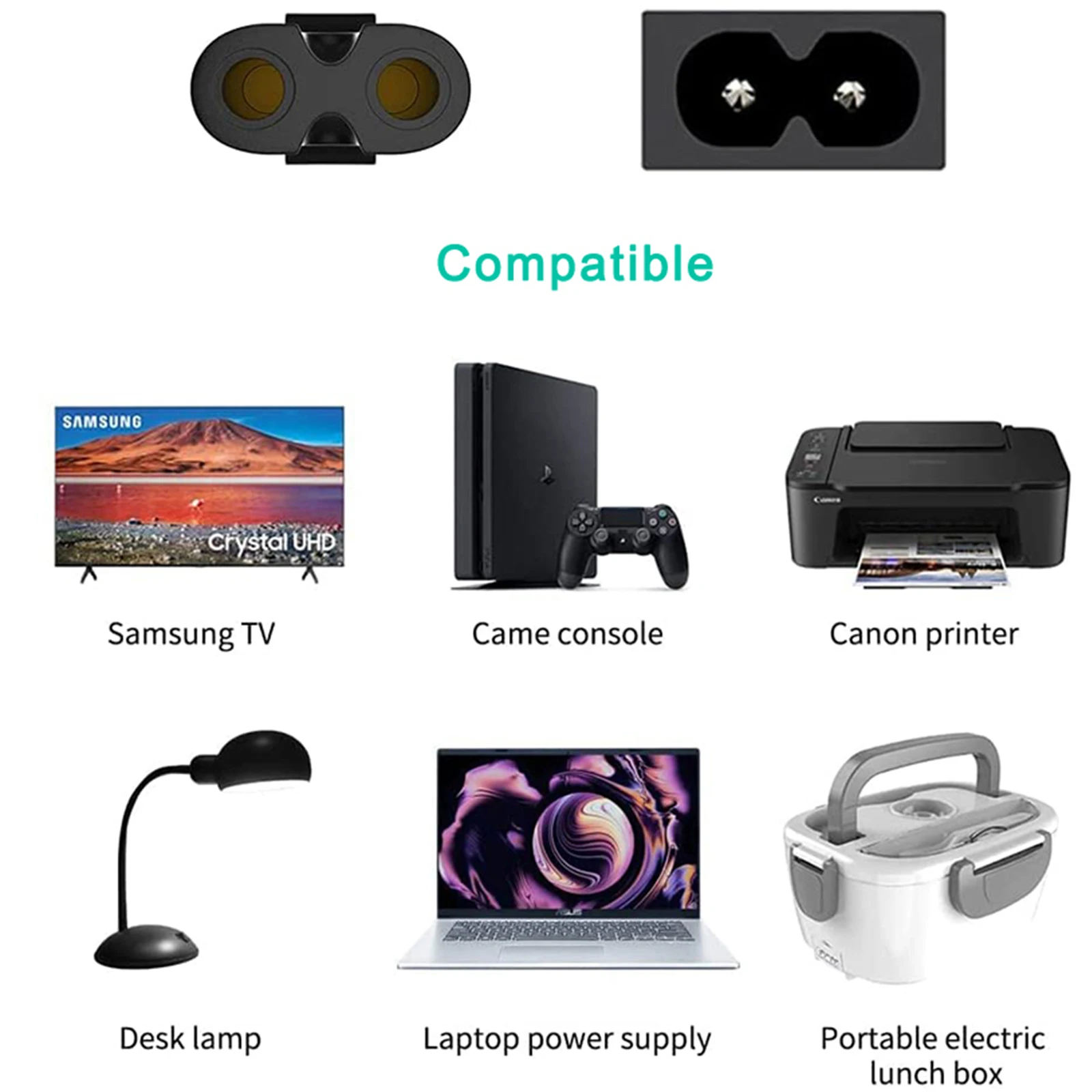 Iec C7 3m 2 Pin Cord Saa Certificate Plug White Color Tv Ps4 Power ...