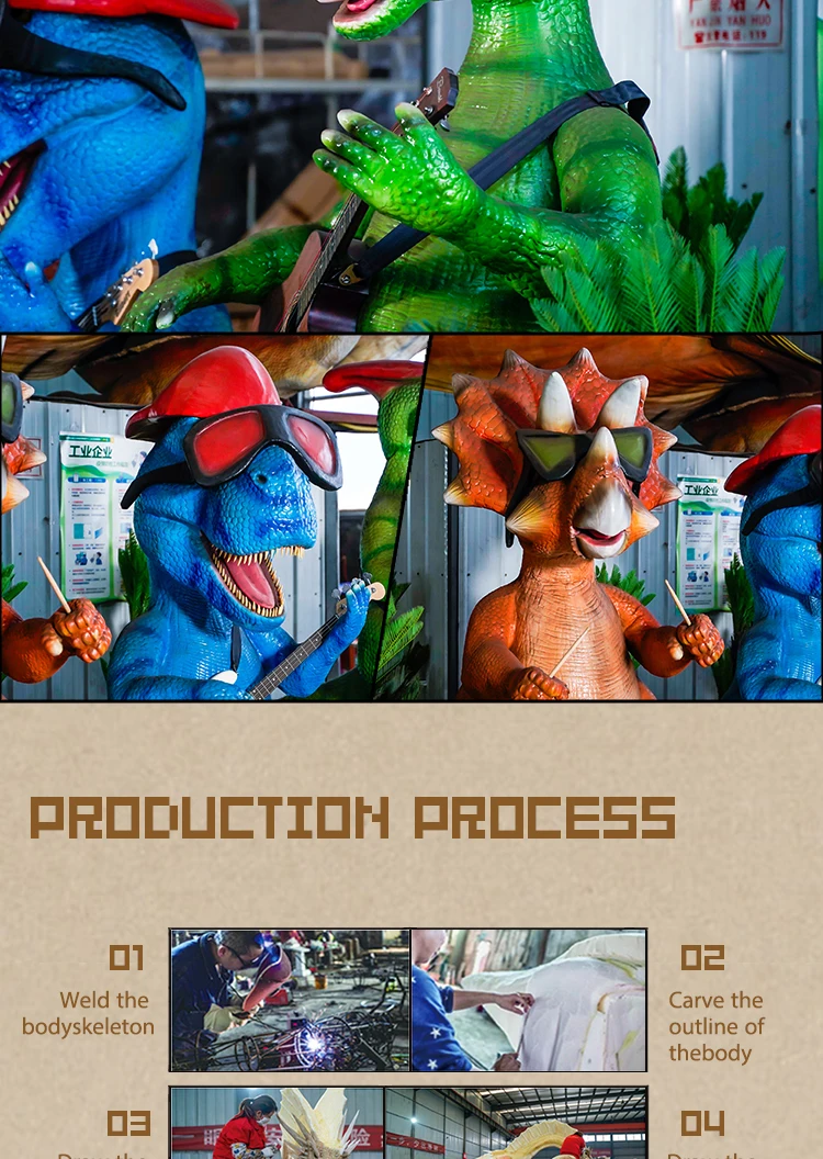 Outdoors Amusement Park Animals - Animatronic Dinosaurs