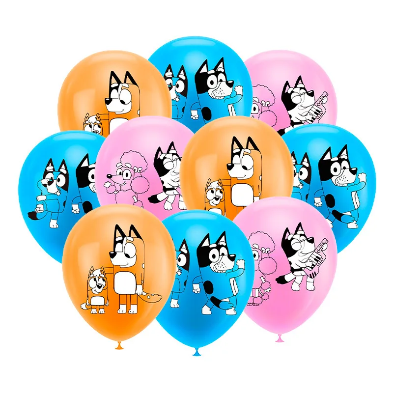 Blue Family Dog Birthday Party Balloon Bingo Latex Balloon Set Party ...