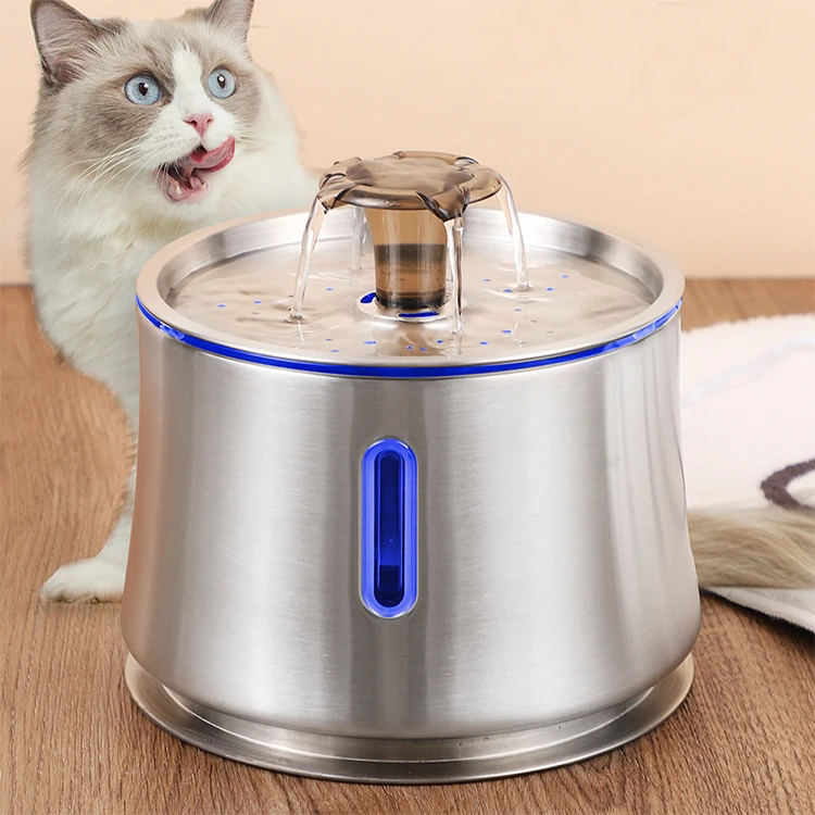 Pet Water Dispenser Stainless Steel Cat Water Fountain Automatic ...