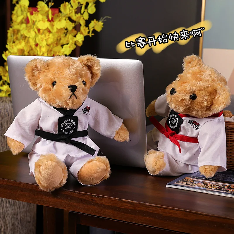 25cm Teddy Bear Karate Bear Stuffed Animals for Taekwondo Kids