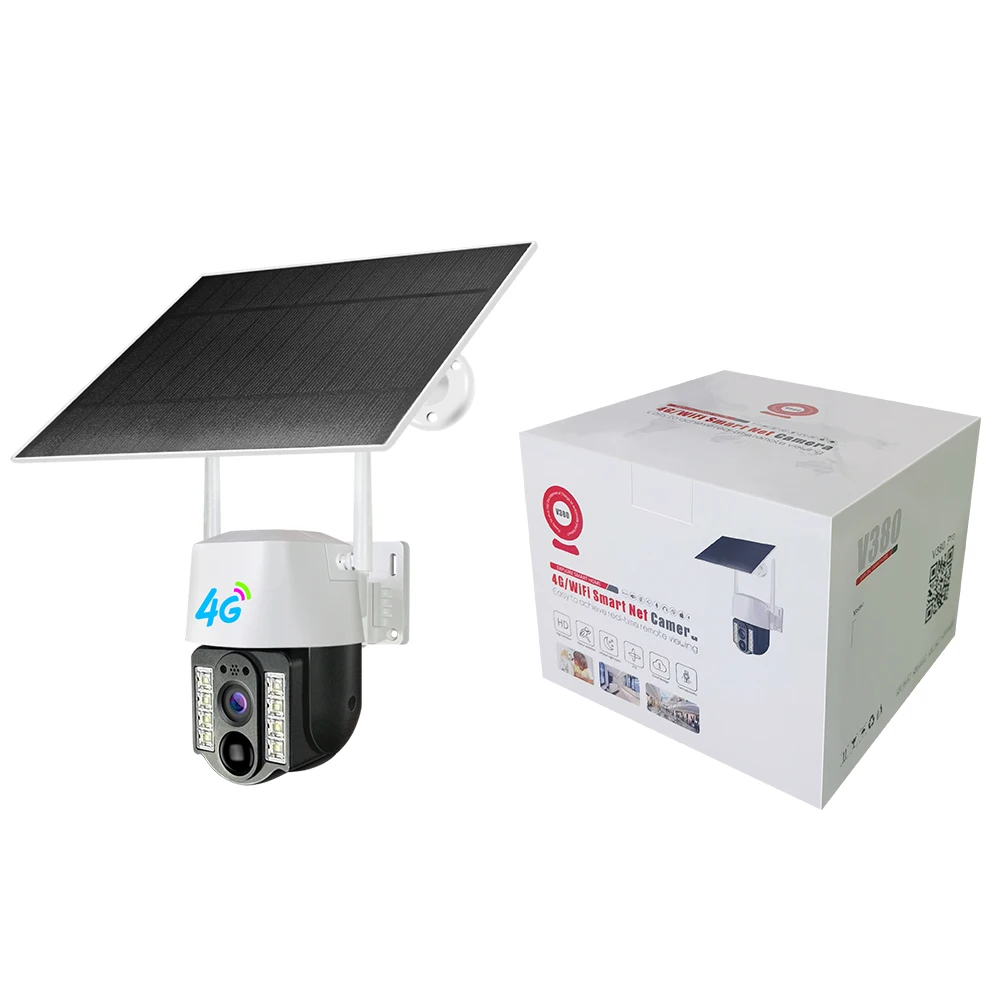 V380 4mp 4g Solar Dual Lens Ptz Camera Cctv Security Outdoor 4g Powered ...