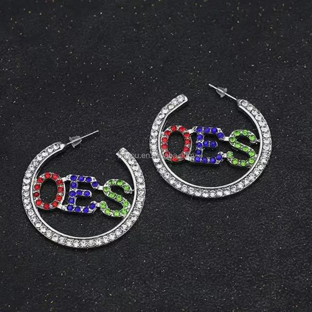 Order of the Eastern Star Sorority Gift Circle Bling Rhinestone OES ...