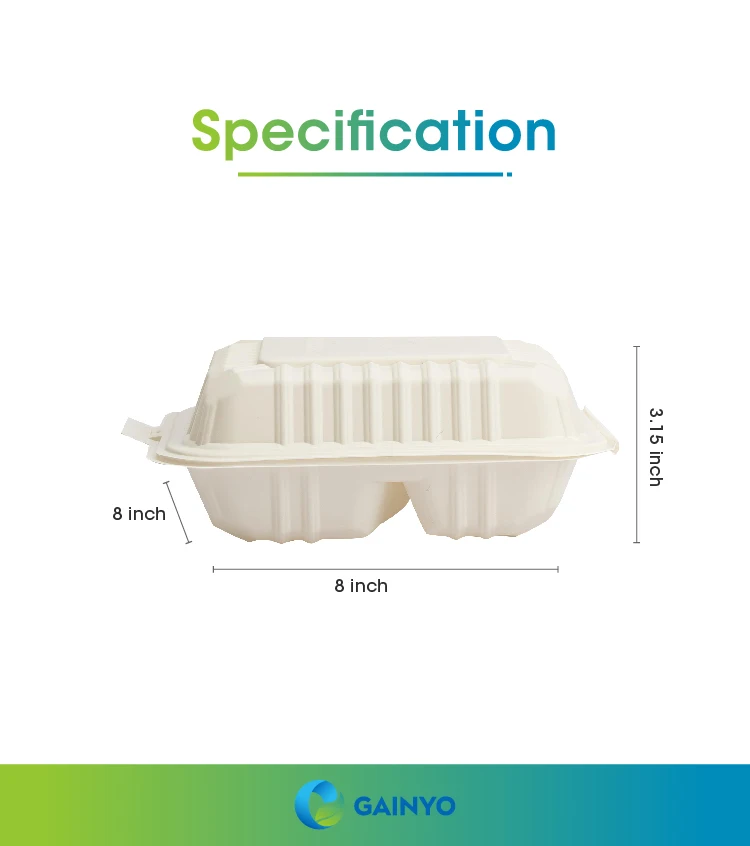 Cornstarch Corn Starch Food Container Compostable Cpla Take Out Fast ...