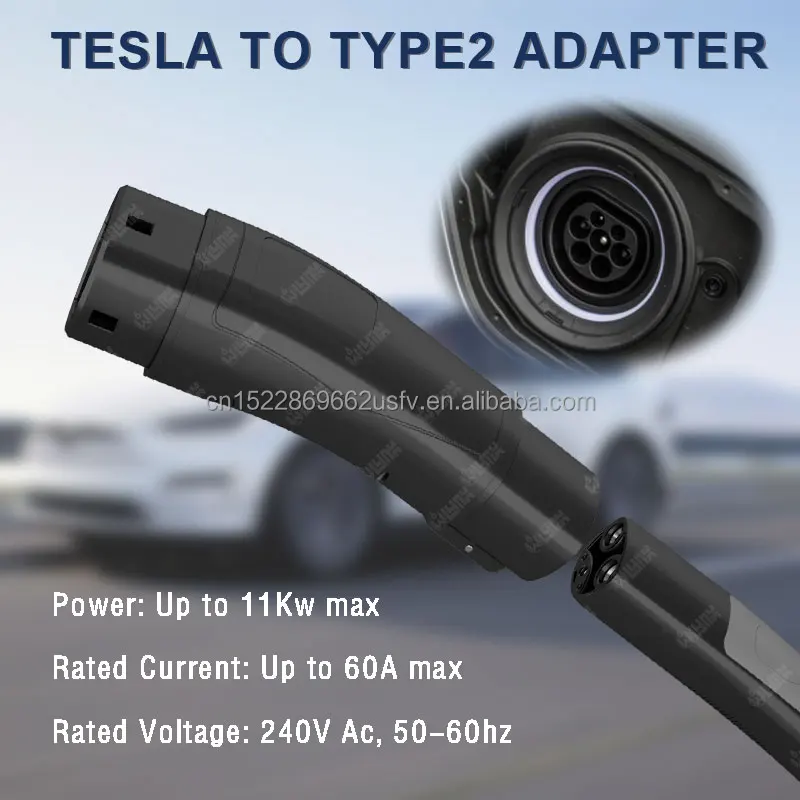 Nacs Ev Charging Converter American Standard Charging Gun To European ...