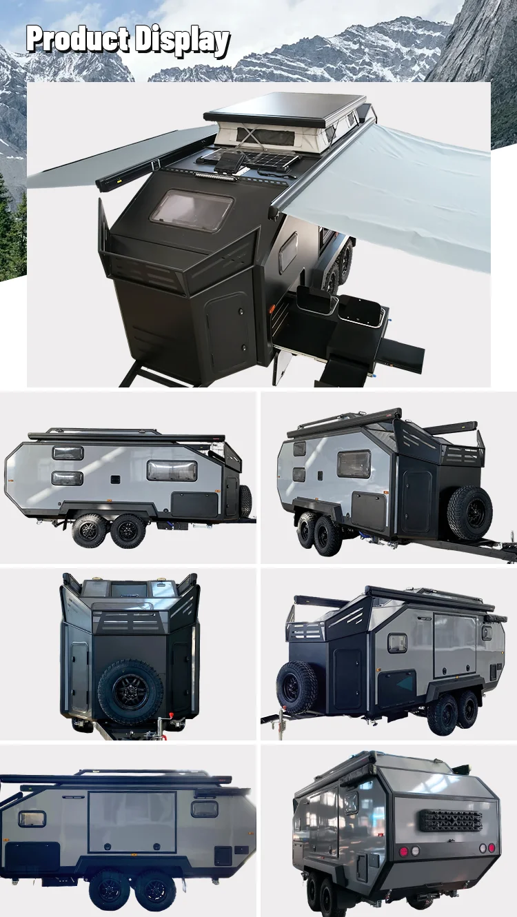 16ft Luxury Hybrid Camper Full Height Electric Roof Dual Axle Outdoor ...