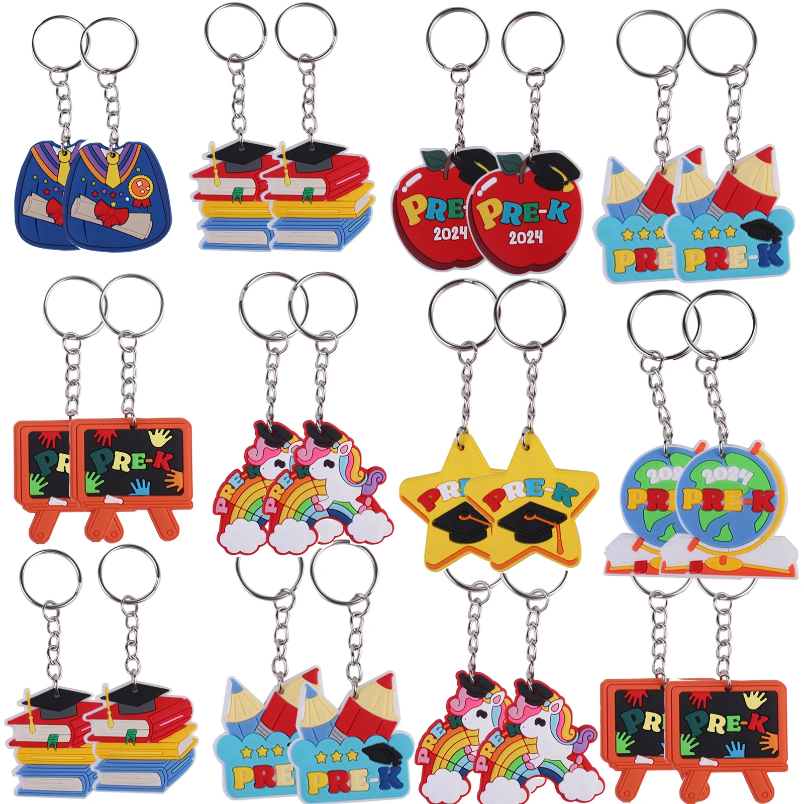 2024 Latest Wholesale 2D Soft Rubber Graduation Key Chains Sales ...
