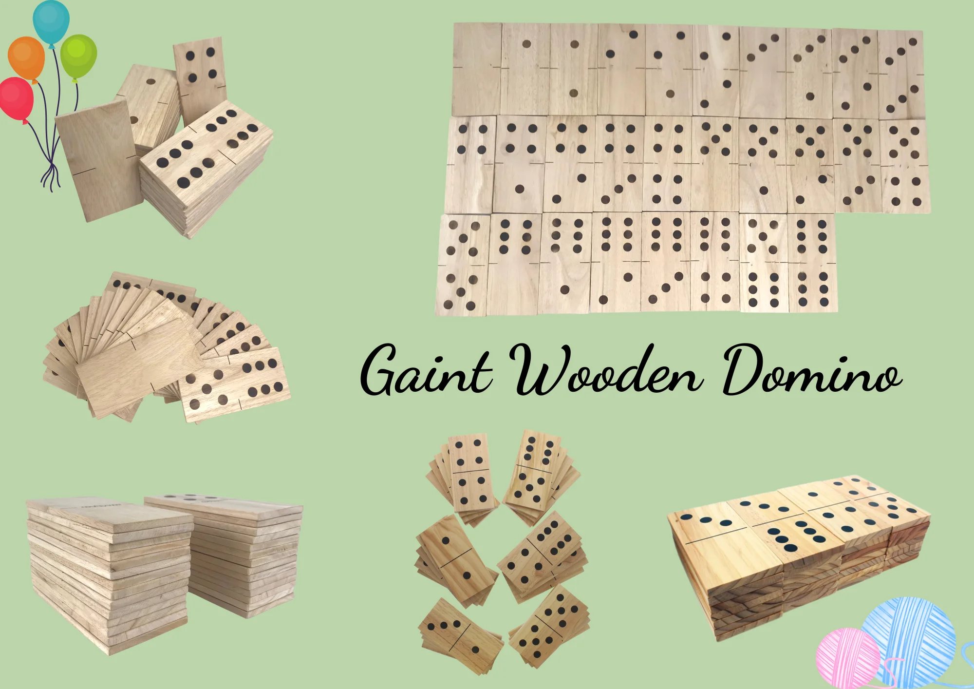 Professional Customized Double Domino Set 28pcs Natural Color Dominos ...