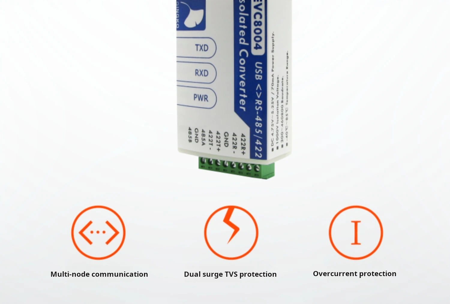 Chipboard Ginkgo Evc8004 Usb to Rs485/rs422 Serial Port Converter With ...