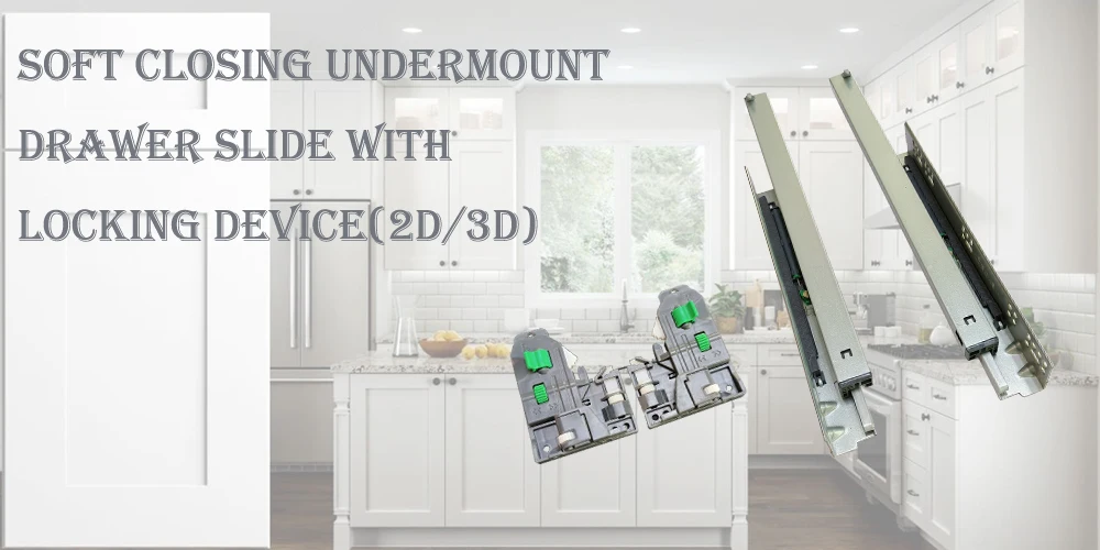 BOKE under Mount Soft Close Drawer Slide for Kitchen Cabinets