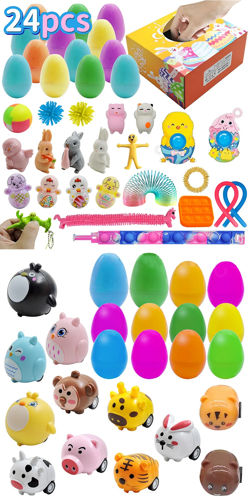 Plastic Egg Toys Surprise Eggs Easter Eggs Stress Relief Squeeze For ...