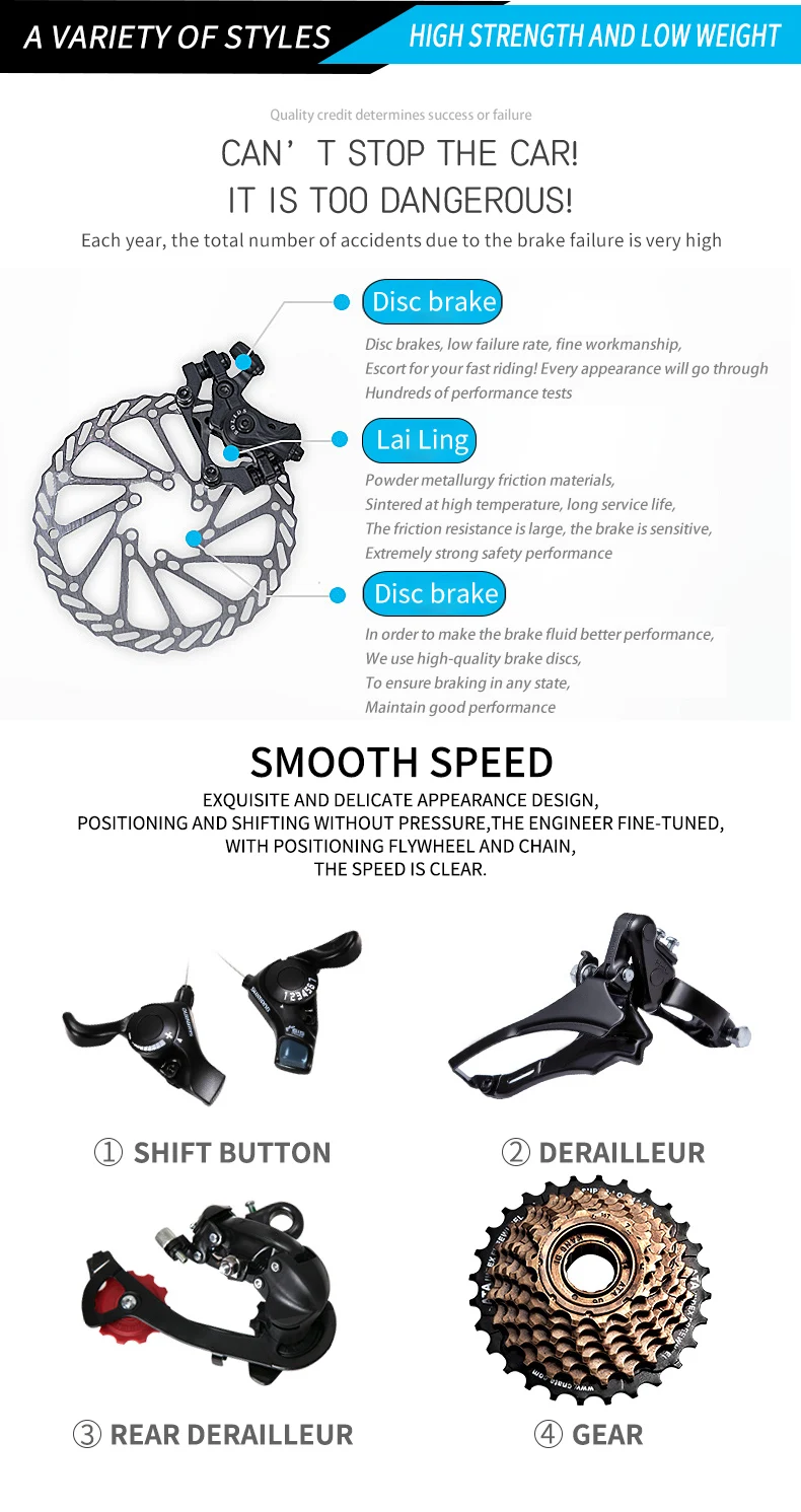 20 Inch Small Wheel Bicycle - Sporty Mountain Bike for Kids