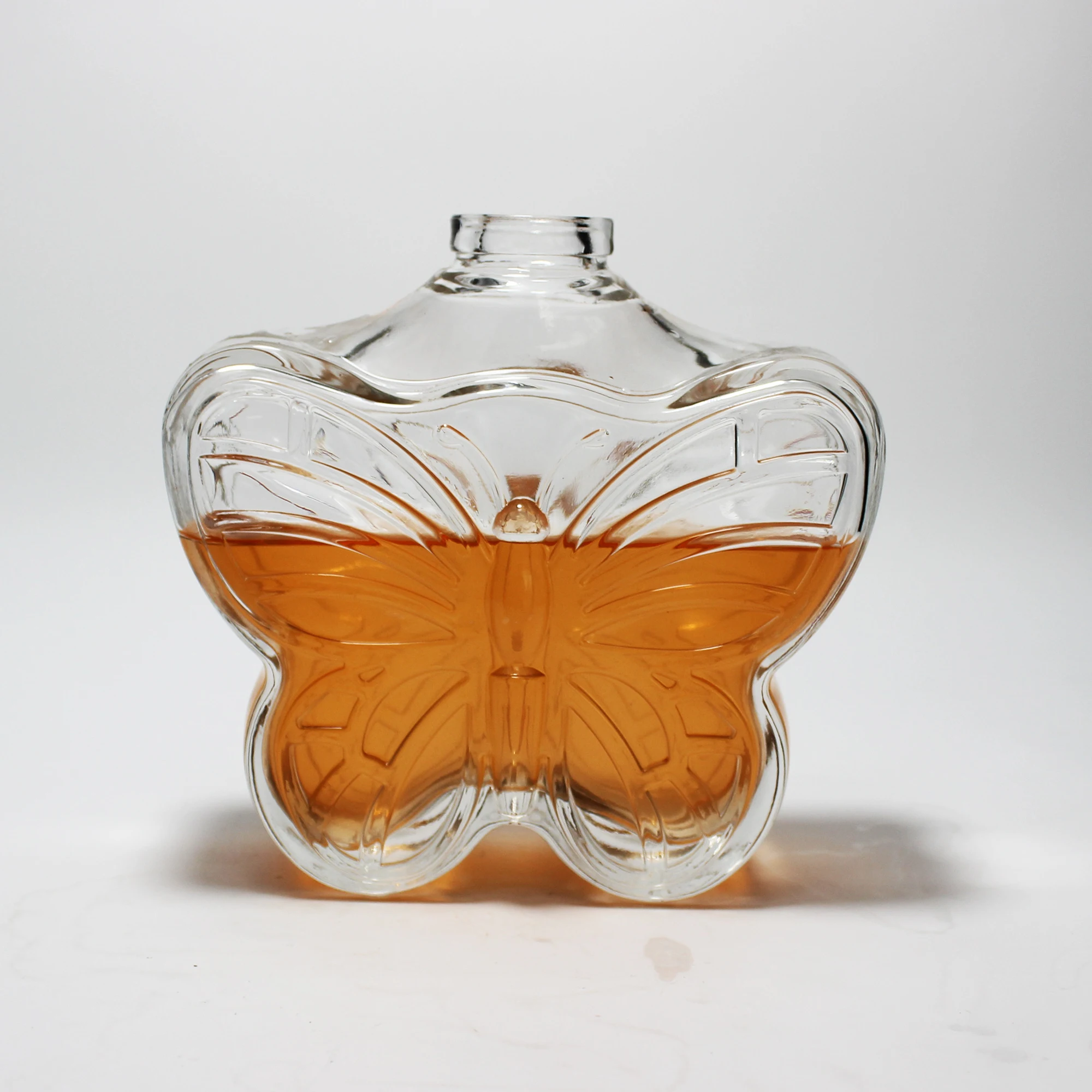 Custom Mini Botellas De Licor Butterfly Shaped Flint Glass Bottle For ...