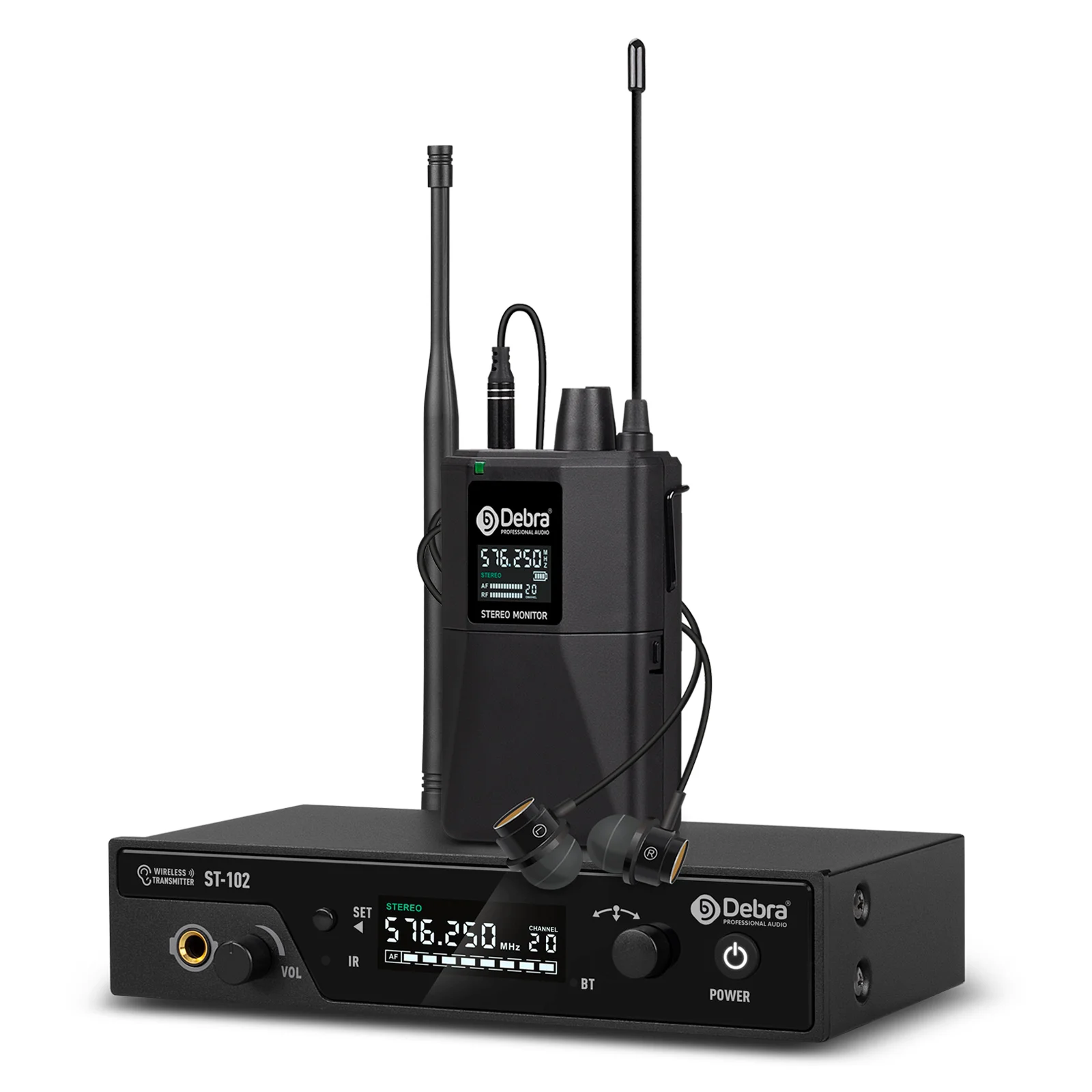 St-102 Wireless In-ear Monitor System Mono/stereo Uhf Iem System For ...
