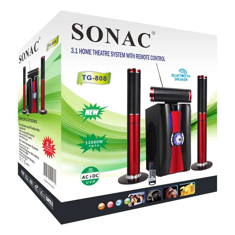 Sonac Tg-808 New Montarbo Sub Woofer Column Array Speaker Dj Sound ...