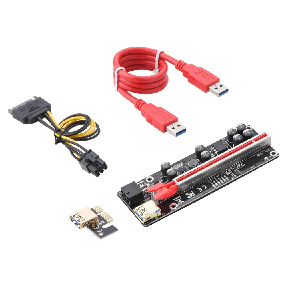 GPU Riser 2-Pack VER009S PCI-E Cables - 6-Pin Power, 60cm, For ...