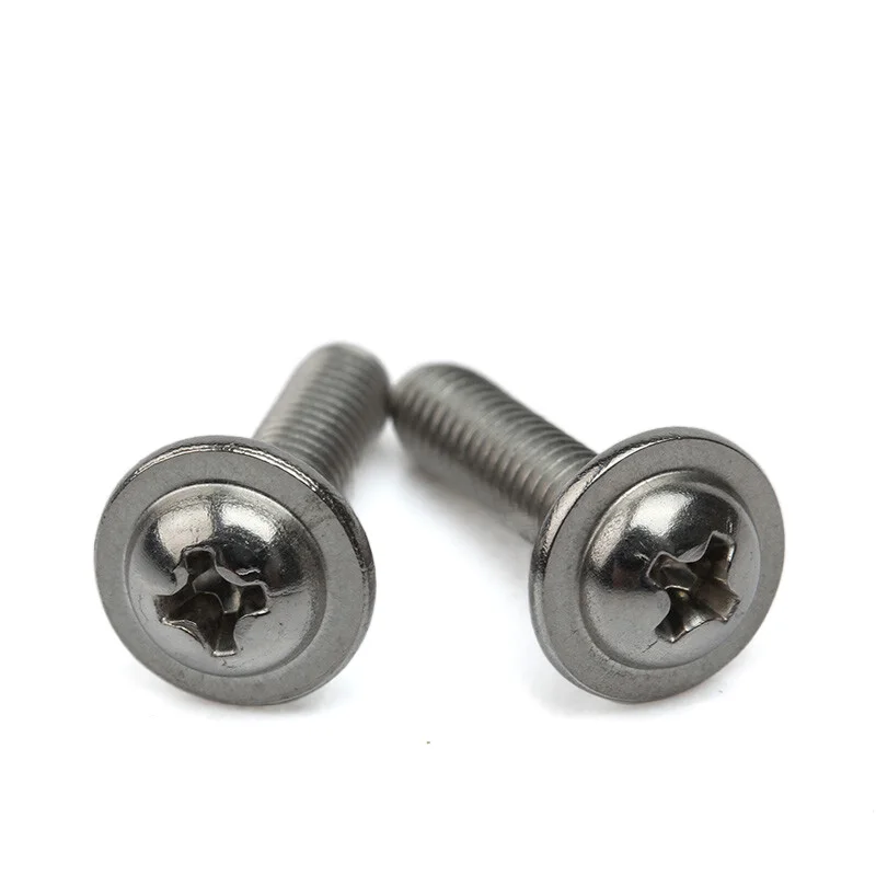DIN967 Cross Recessed Pan Head Screw With Collar Round Head With Pad ...