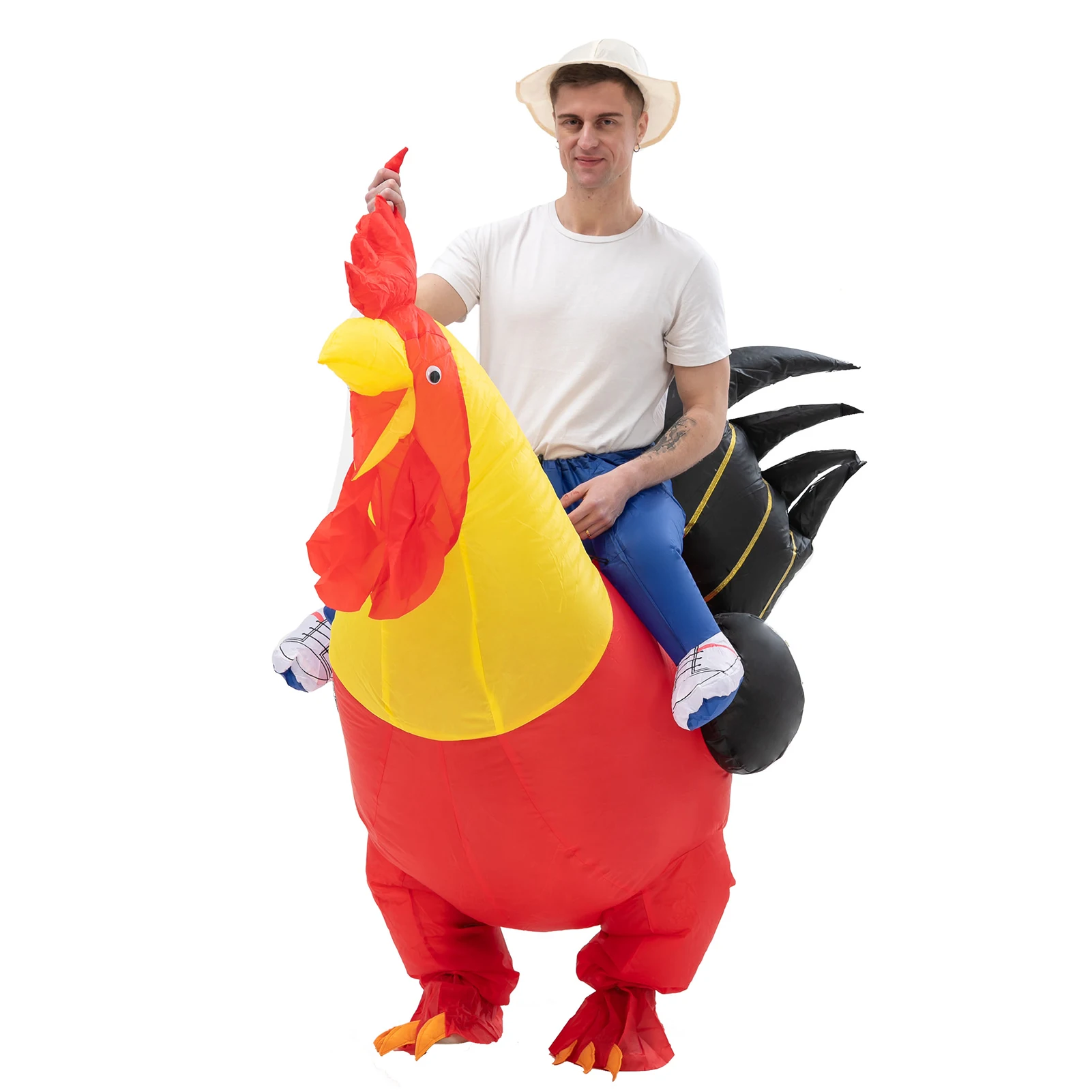 Halloween Party Cosplay Cock Mascot Costume Blow Up Suit Inflatable