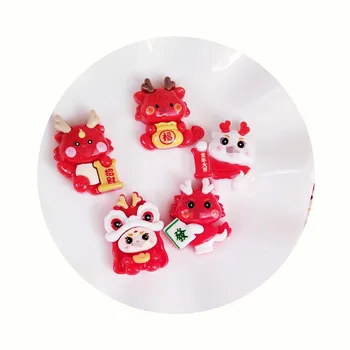 Red Dragon Resin Flat Back Figurines Key Ring Bracelets Necklace ...