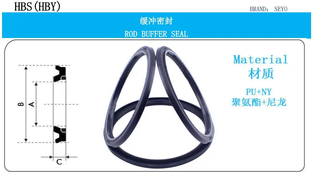 HBY HBS Rod Buffer Seal for CAT - Durable Hydraulic Solutions