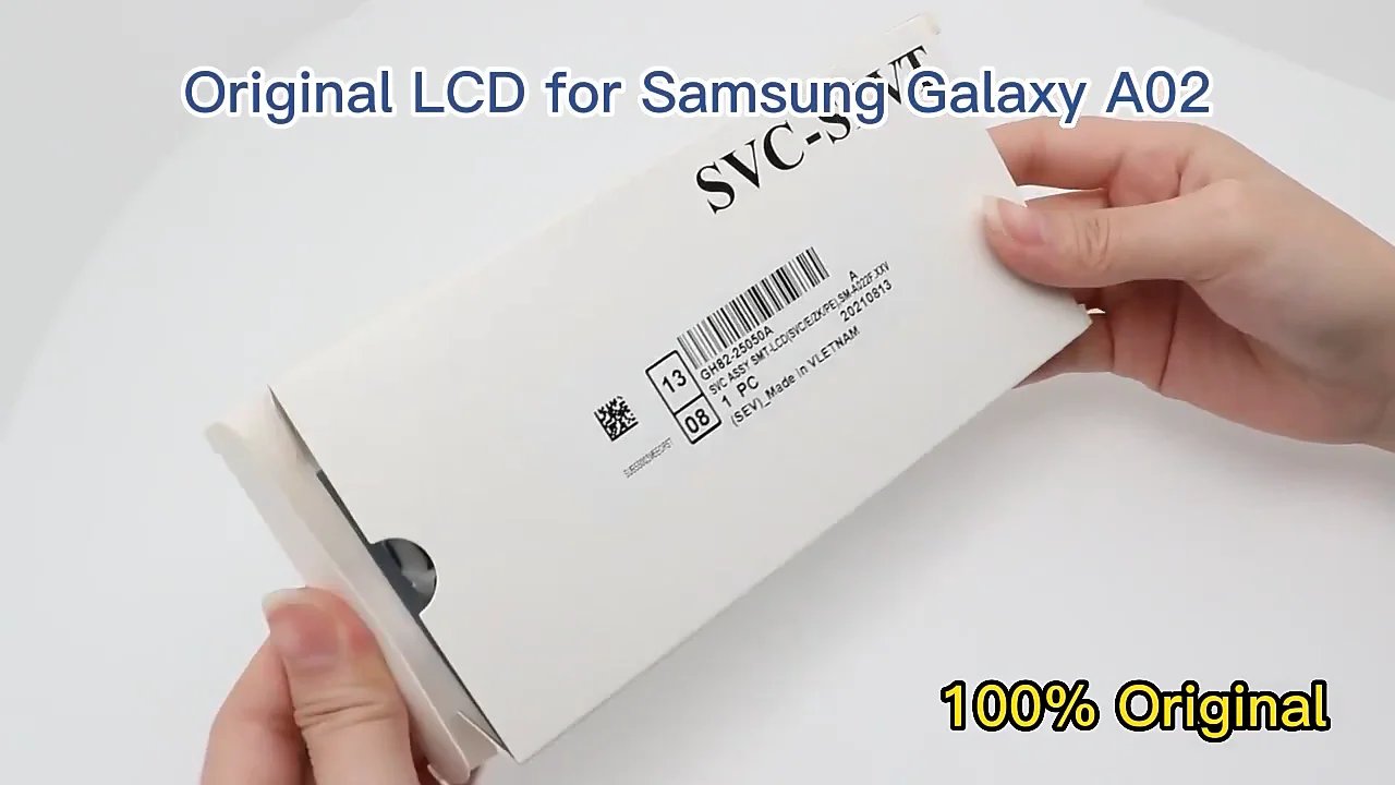 100% Tested Lcd Display + Frame For Samsung A02 Original Service Pack ...