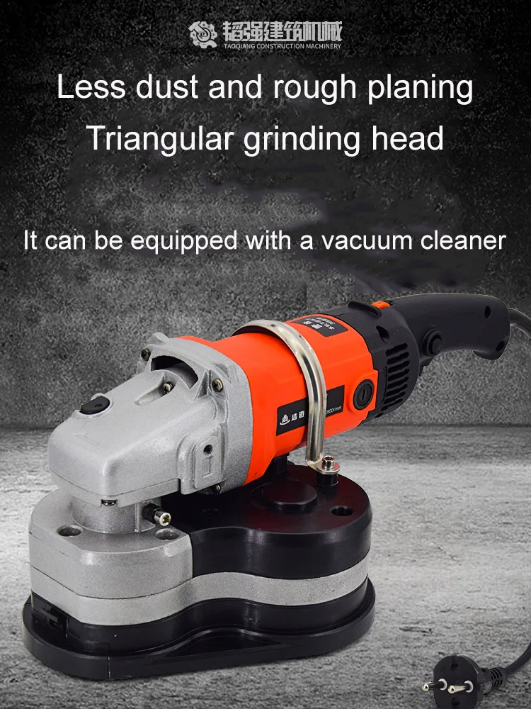 Electric Handheld Three-Head Concrete Floor Grinder - 2800W, OEM