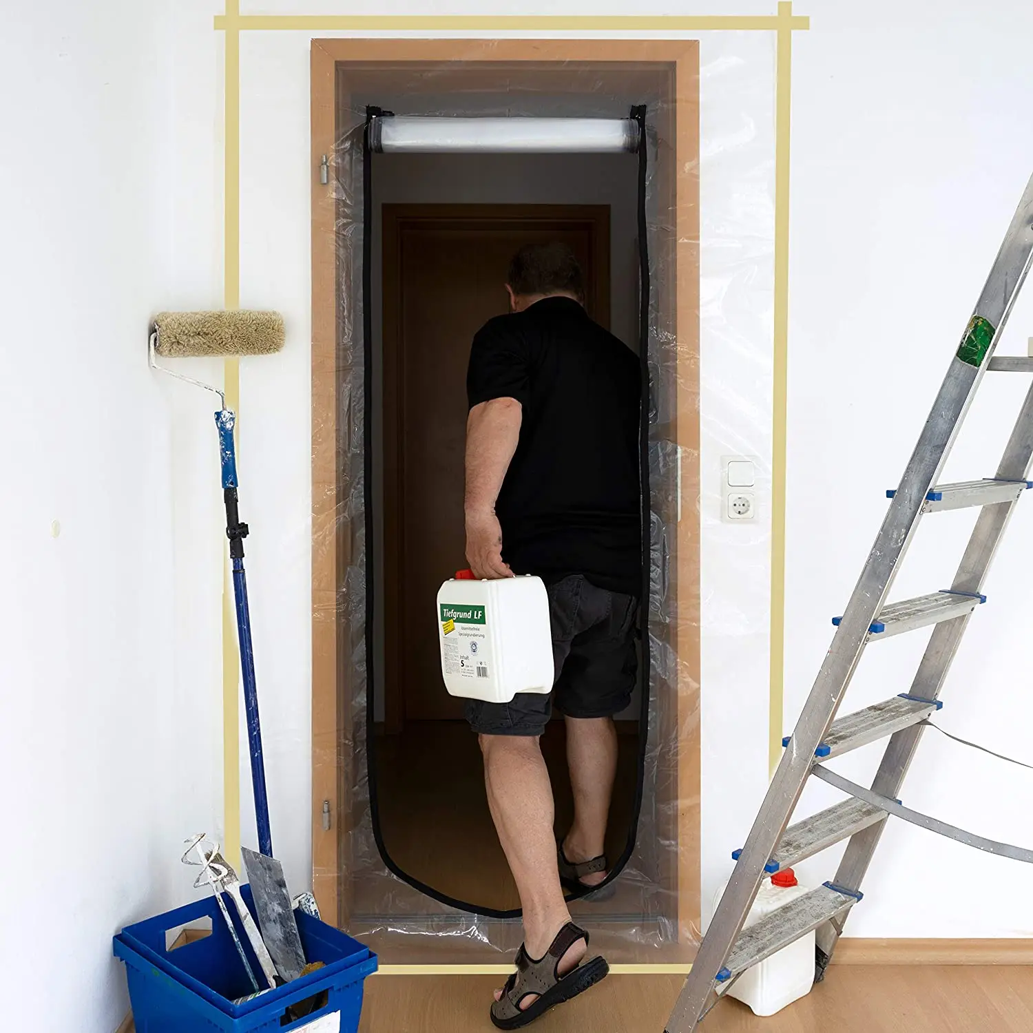 Construction ZIPDOOR Dust Barrier Door with Dual Zipper LDPE or Fleece ...