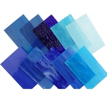 Wanda Factory Manufactured 3mm Blue Color Opal Art Tiffany Glass ...