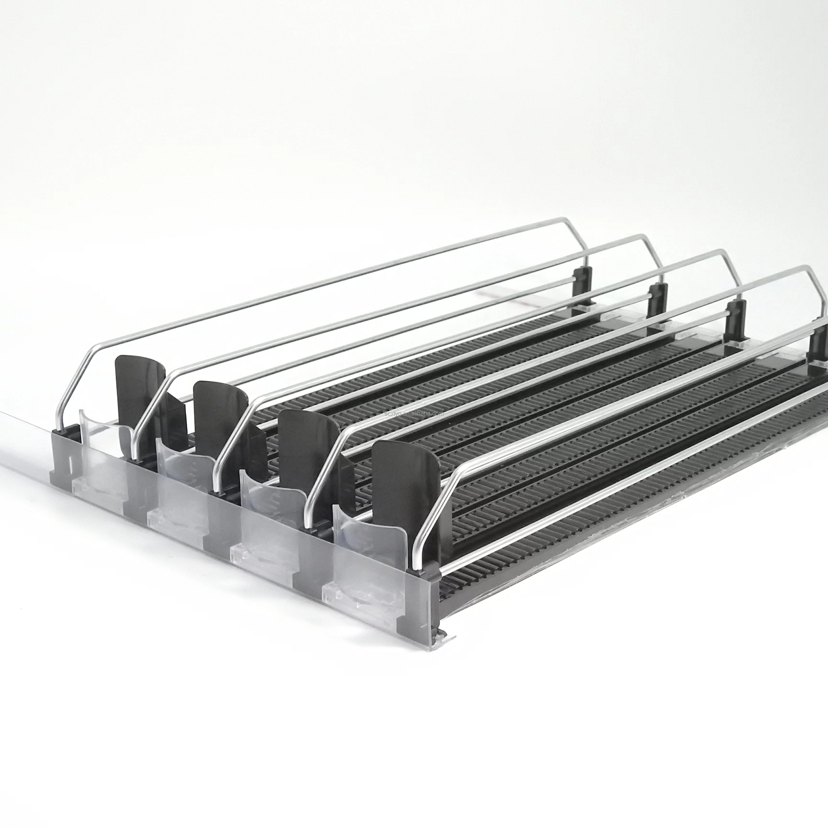 Spring Loaded Fridge Beverage Shelf Pusher - Adjustable & Easy Install