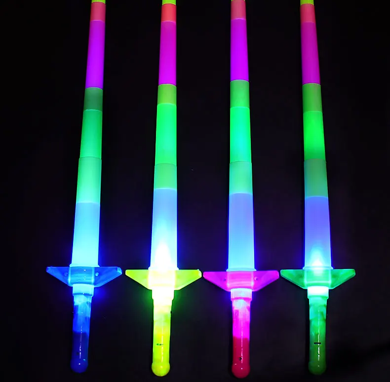 Light Up Sword Extendable Laser Sabers Toys Flashing Wands Led Sticks ...